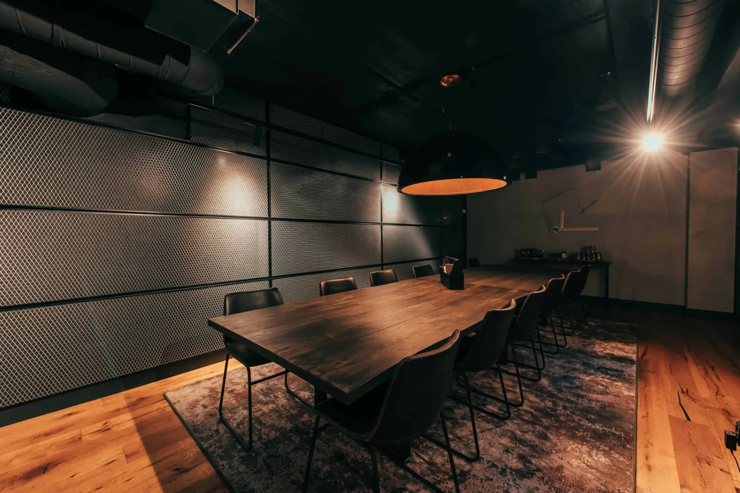 Elite Industrial Boardroom With Upscale Ambience for Sophisticated Meetings