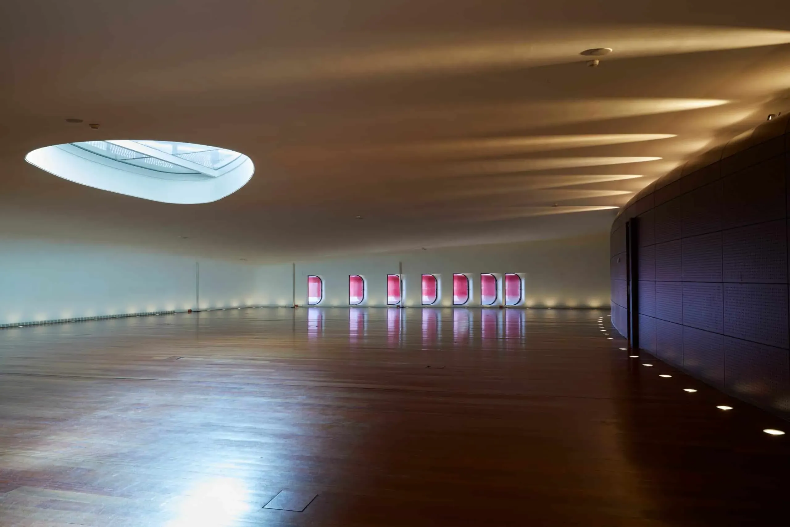 Curved Architectural Wonder With Unique Skylights for Immersive Gatherings